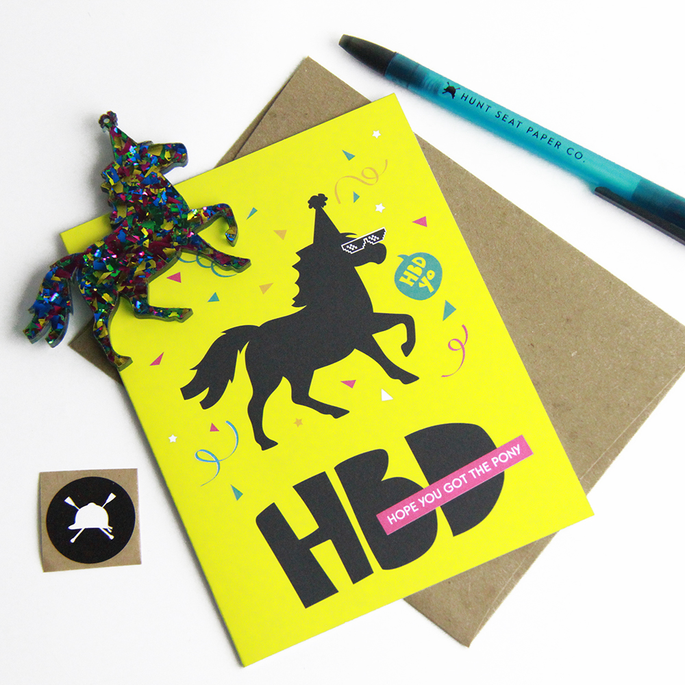 Hbd Pony Charm Card - Sporthorse Saddlery